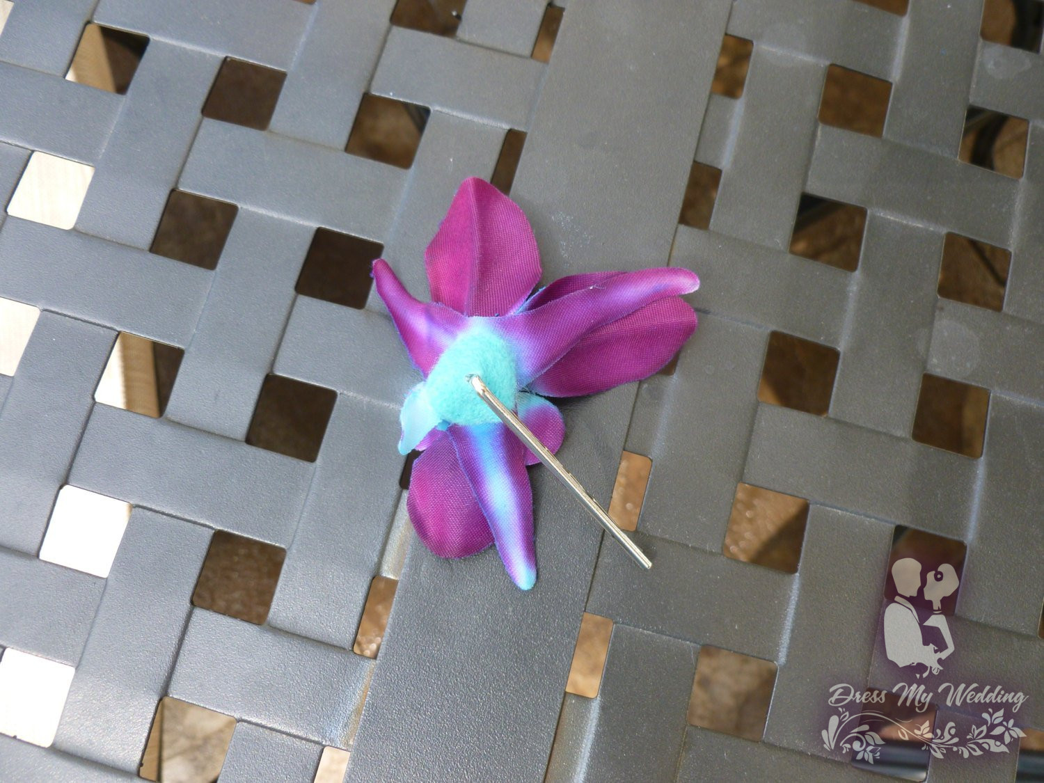 Dress My Wedding – Purple blue orchid hair pin, hair accessory, galaxy ...